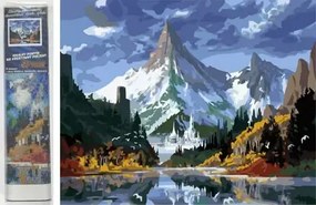 NORIMPEX Diamantové malování Ledový zámek v horách / 30x40 cm