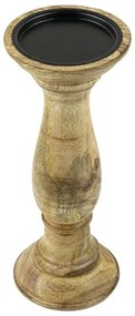 Dřevěný svícen Manu z mangového dřeva L - Ø 10*25cm