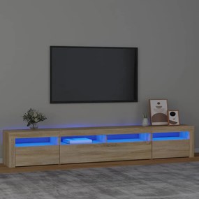 TV skříňka s LED osvětlením dub sonoma 240x35x40 cm 3152724