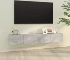 vidaXL Nástěnné TV skříňky 2 ks 100 x 30 x 30 cm kompozitní dřevo [820468] Barva: Betonová šedá