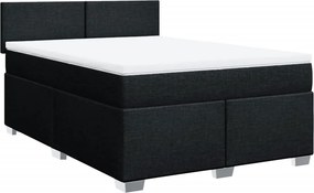 Box spring postel s matrací černá 140 x 190 cm textil 3288178