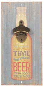 Dřevěná cedule na zeď s otvírákem na láhve Timr Beer - 15*30 cm