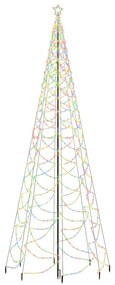 vidaXL Vánoční stromek s kovovým sloupkem 1 400 LED barevný 5 m