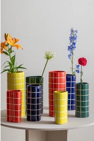 Modrá keramická váza (výška 30 cm) Retro Tiles – PT LIVING