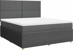 Box spring postel s matrací tmavě šedá 180x200 cm textil 3294429