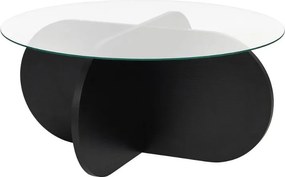 Designový konferenční stolek Jameela 75 cm černý / kouřový