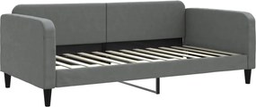 Válenda s přistýlkou a zásuvkami tmavě šedá 100 x 200 cm textil 3196876