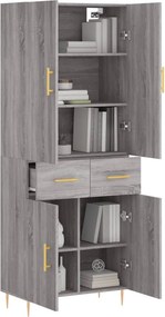 Skříň highboard šedá sonoma 69,5 x 34 x 180 cm kompozitní dřevo 3198143