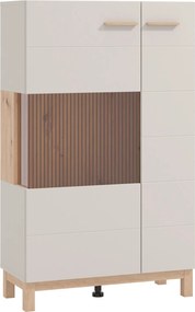 XXXLutz VYSOKÁ KOMODA, kašmírová, dub artisan, 77/127,5/35 cm Hom`in - Vysoké komody - 000834014206