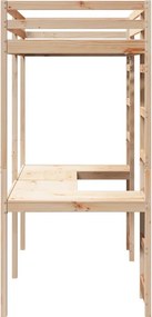 Rám postele loft Přírodní 90 x 200 cm Masivní borové dřevo 3414550