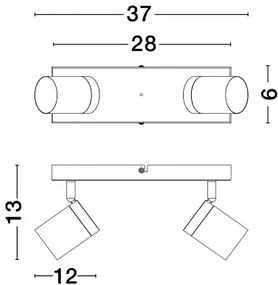 LED bílé moderní stropní svítidlo Alma
