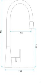 Rea Mild, stojánková kuchyňská baterie, zlatá lesklá, REA-B4802