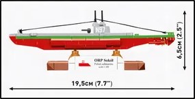 COBI 4863 ORP Sokół Ponorka II WW / Stavebnice / 1:300 / 142 kostek /