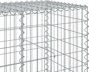 Gabionový koš s víkem 450 x 100 x 100 cm pozinkované železo 3295197