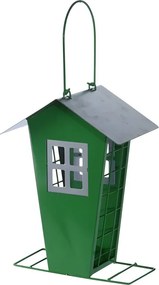 Kovové krmítko pro ptáky – zelené 21 cm