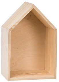 Dřevobox Dřevěná polička domeček - velká