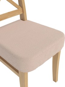 Sedák na židli IKEA Ingolf barva růžová látka pletený vzor