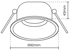 Podhledové svítidlo Round3, 1x bílé kovové stínítko, (možnost polohování), w