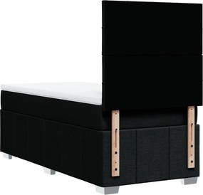 Box spring postel s matrací černá 90x200 cm textil 3291553