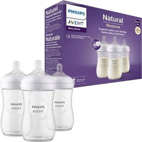 Philips Avent Dětská láhev Natural Response 260 ml, 1m+, 3 ks