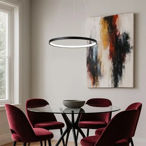 Toolight Závěsné LED osvětlení Modern Circle D99 LHJ012-CP 80cm černé