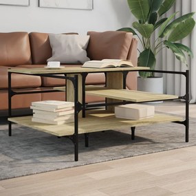 vidaXL Konferenční stolek 100x100x48,5 cm kompozitní dřevo [842314] Barva: Černá