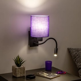 Brilagi - LED Nástěnná lampa NUBILA 1xE27/25W/230V + LED/3W černá/fialová