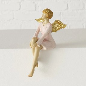 Dekorace anděl Virginy sedící 1ks, 13x12x22 cm - Nohama přes sebe