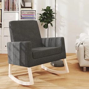 Houpací křeslo tmavě šedé textil 329416