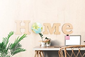 Tapeta s nápisem eko ​​Home - 225x150 cm