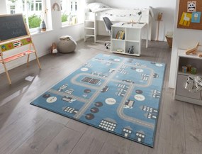 Hanse Home Collection koberce Dětský koberec Adventures 105531 Sky Blue ROZMĚR: 160x220