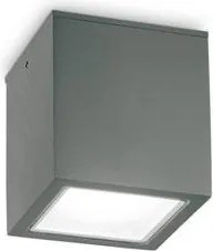 ILUX 251516 Venkovní stropní přisazené svítidlo Ideal Lux TECHO PL1 BIG ANTRACITE 251516 GU10 1x20W IP54 15cm antracitové - IDEALLUX