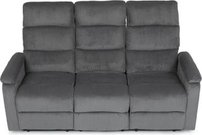 Sedací souprava, polohovací, šedá, manšestrová látka, ASD-C5981 GREY6