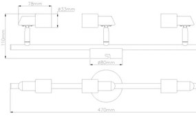 Globo 57385-3 - LED Bodové svítidlo KINLEY 3xGU10/3W/230V