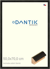 DANTIK rámeček 50x70 | INCLINATA colori černá (Plexi Čiré)