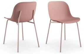 Danish style Židle Filuet (SET 2ks), růžová