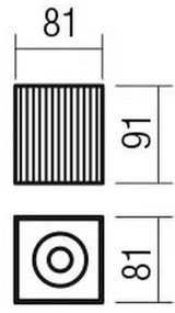 Redo 01-3409 - Bodové svítidlo DELPHI 1xGU10/7W/230V 8,1x8,1 cm černá