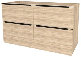Mereo Mereo, Mailo, koupelnová skříňka 121 cm, černé madlo, Multidecor, CN593SBDBAR