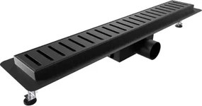 L-DRAINWELL 100 Black Odtokový podlahový žlab, žebřík