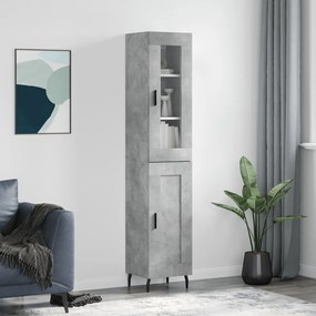 vidaXL Skříň highboard 34,5x34x180 cm kompozit [3199508] Barva: Betonová šedá