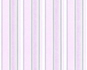 Dětská vliesová tapeta 35849-4 růžové pruhy / Vliesové tapety na zeď 358494 Dimex 2020 (0,53 x 10,05 m) A.S.Création