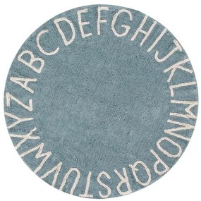 Lorena Canals bavlněný koberec abeceda - modrý ABC