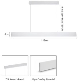 Brilagi - LED Stmív. lustr na lanku SLIMLINE LED/40W/230V 3000-6000K bílá + DO