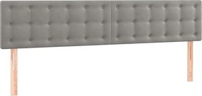 Box spring postel s matrací světle šedá 120x190 cm samet 3270493