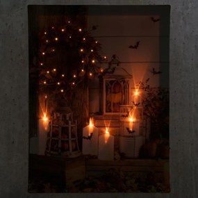 Nexos  86795 Nástěnná malba podzimní listí, 5 LED, 30 x 40 cm