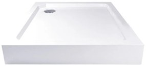 Mereo Čtvercová sprchová vanička, 80x80x14 cm, SMC, bílá, včetně nožiček a sifonu