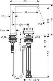 Hansgrohe Tecturis E - Umyvadlová baterie s výpustí | 2-otvorová insta