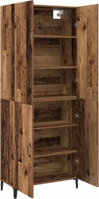 Vysoký bufet 2 ks Staré dřevo 69,5 x 34 x 180 cm 3394569