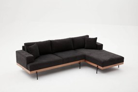 Hanah Home Rohová pohovka LIVA antracitová pravá 287 cm 825BLC2814