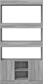 Skříň highboard šedá sonoma 92 x 33 x 180 cm kompozitní dřevo 3309623